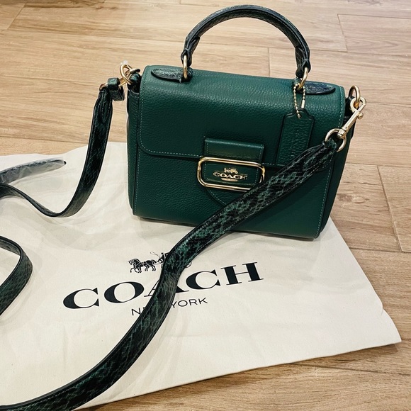 Coach | Bags | Coach Morgan Top Handle Satchel Color Green | Poshmark
